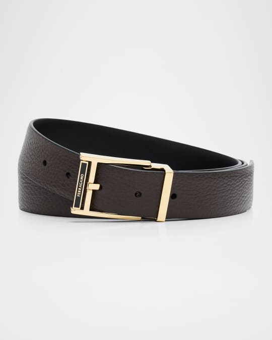 Ferragamo Men's Reversible & Adjustable Leather Belt | Neiman Marcus