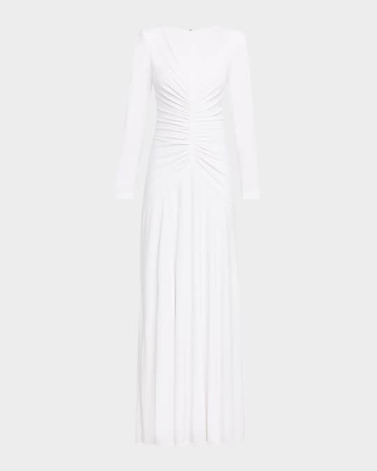 Et Ochs Thea Ruched A-Line Jersey Gown | Neiman Marcus