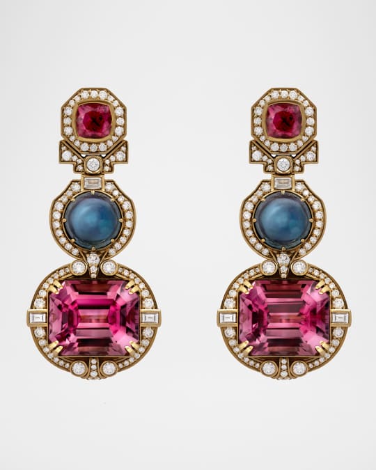 SABYASACHI 18K Yellow Gold Tourmaline and Brilliant-Cut Diamond ...