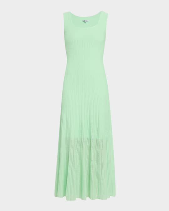 Misook Sleeveless Fit & Flare Cable-Knit Maxi Dress | Neiman Marcus