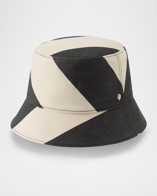 Helen Kaminski Arlo Striped Cotton Twill Bucket Hat | Neiman Marcus