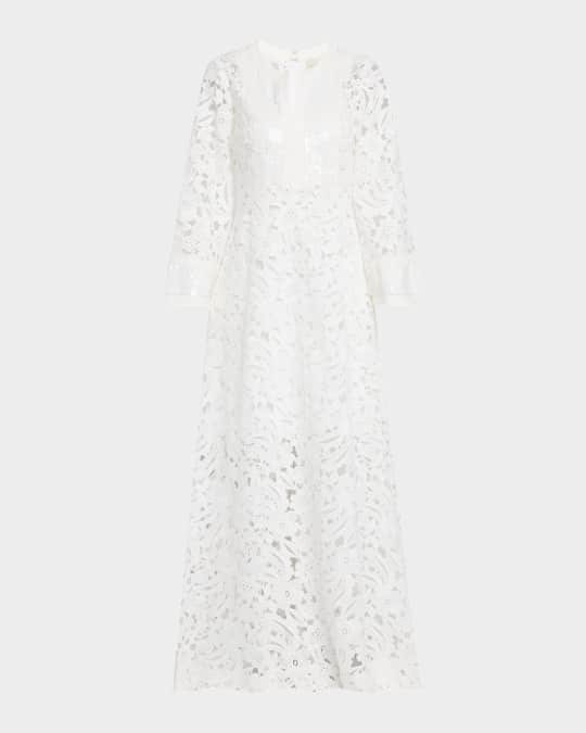 SACHIN BABI Cynthia Sequin-Embellished Floral Lace Gown | Neiman Marcus