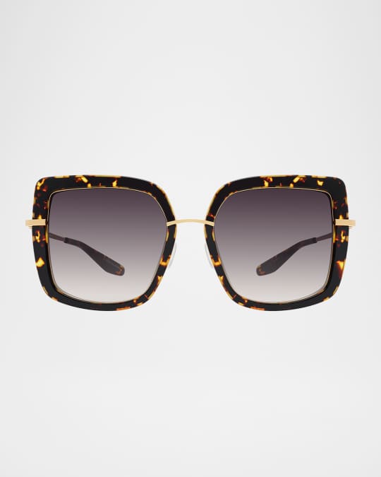 Barton Perreira Margret Square Acetate & Titanium Sunglasses | Neiman ...
