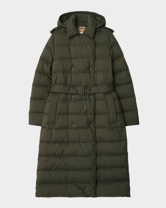 Burberry Kent Belted Padded Trench Coat | Neiman Marcus