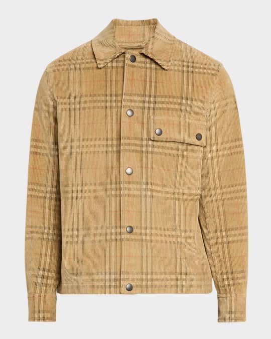 Burberry Men's Casual Corduroy Check Jacket | Neiman Marcus