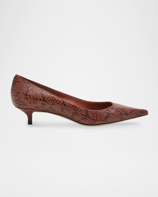 Jimmy Choo Amelia Snake-Printed Leather Pumps | Neiman Marcus