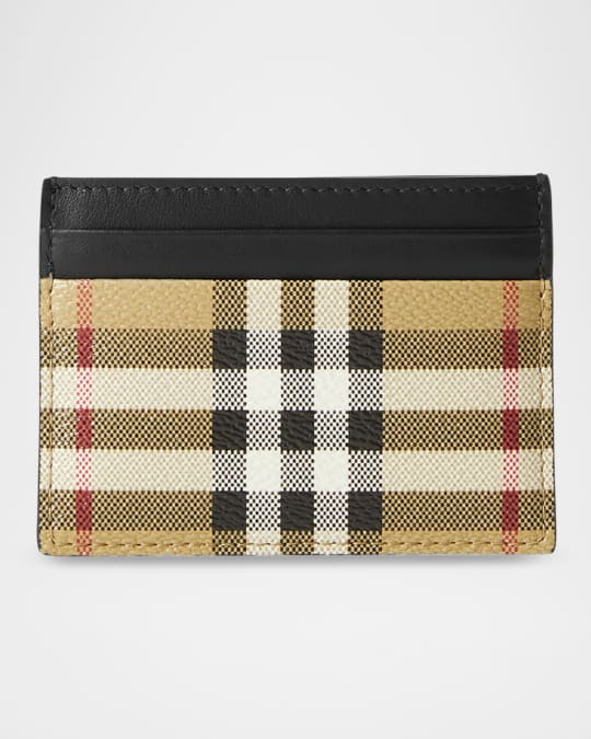Burberry Men's Sandon Vintage Check Card Holder | Neiman Marcus