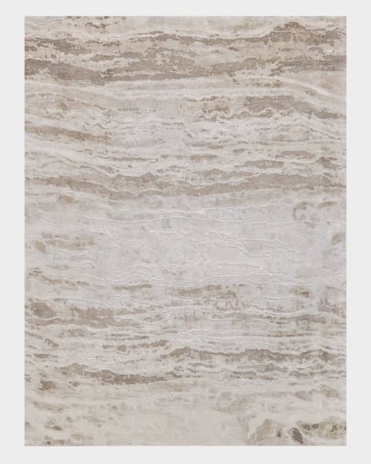 Exquisite Rugs Travertine Beige Wool/Bamboo Silk handloomed Area Rug ...