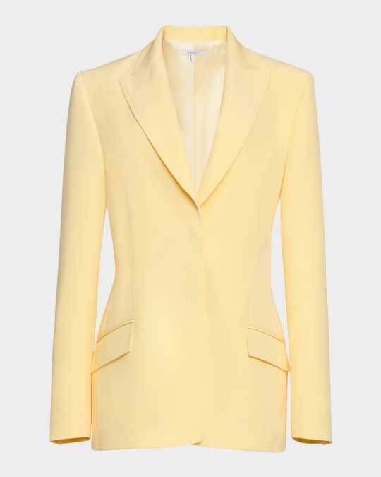 Santorelli Two-Button Soft Stretch Crepe Jacket | Neiman Marcus