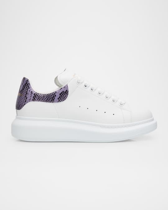 McQueen Oversized Leather Sneakers | Neiman Marcus