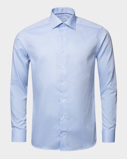 Eton Men's Classic-Fit Cotton Textured Dress Shirt | Neiman Marcus
