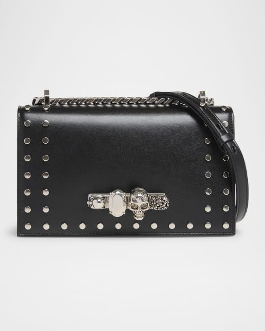 McQueen Jeweled Calfskin Leather Satchel Bag | Neiman Marcus