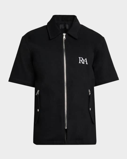 RTA Men's Aiden Full-Zip Overshirt | Neiman Marcus