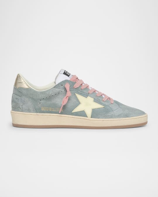 Golden Goose Ball Star Suede Metallic Low-Top Sneakers | Neiman Marcus