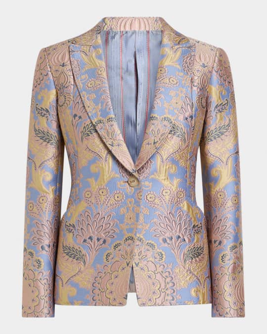 Etro Brocade Single-Breasted Jacket | Neiman Marcus