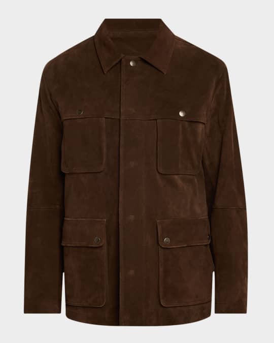 Vince Men's Suede Hunter Jacket | Neiman Marcus