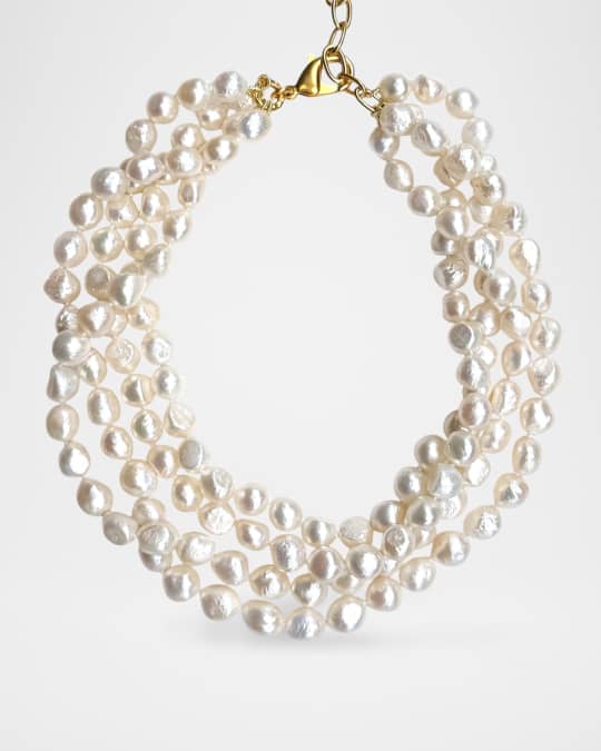 Dina Mackney Freshwater Pearl Multi Row Necklace | Neiman Marcus