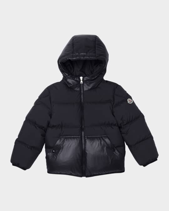 Moncler Boy's Barin Hooded Down Jacket Jacket, Size 12-14 | Neiman Marcus