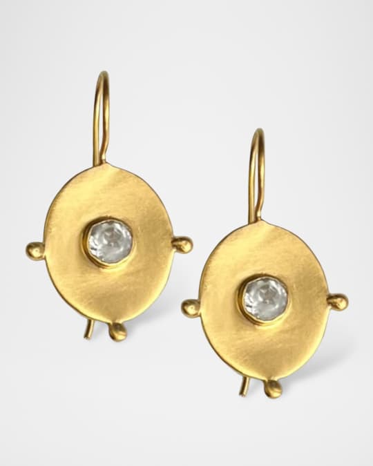 Dina Mackney Coin Midi Earrings with Topaz | Neiman Marcus