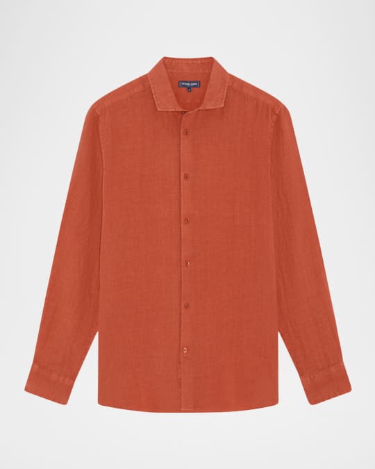 Frescobol Carioca Men's Antonio Linen Button-Down Shirt | Neiman Marcus