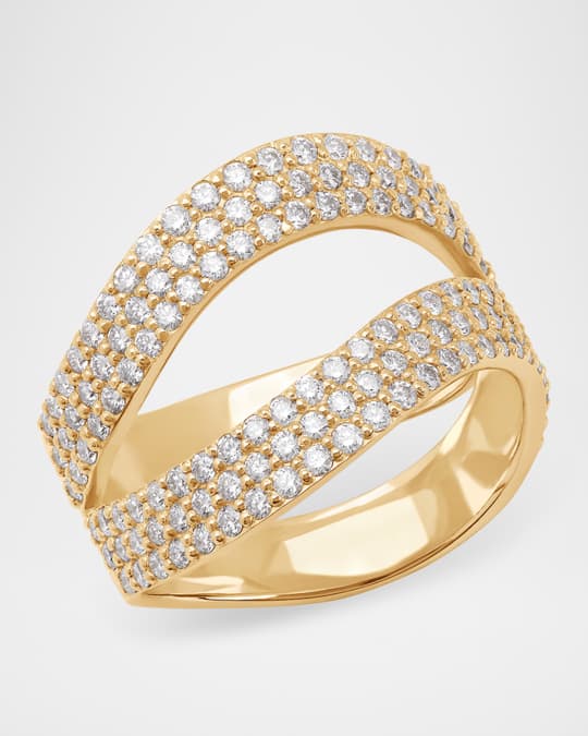 LANA Double Wavey Diamond Statement Ring | Neiman Marcus