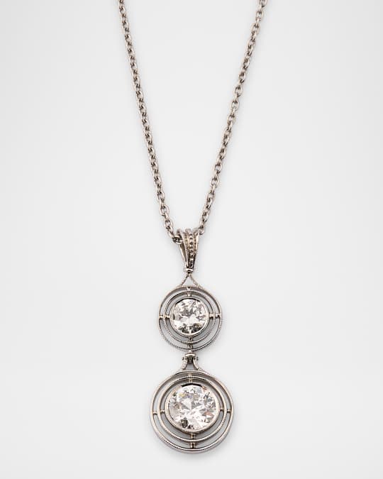 NM Estate Estate Platinum Diamond Tiered Necklace | Neiman Marcus