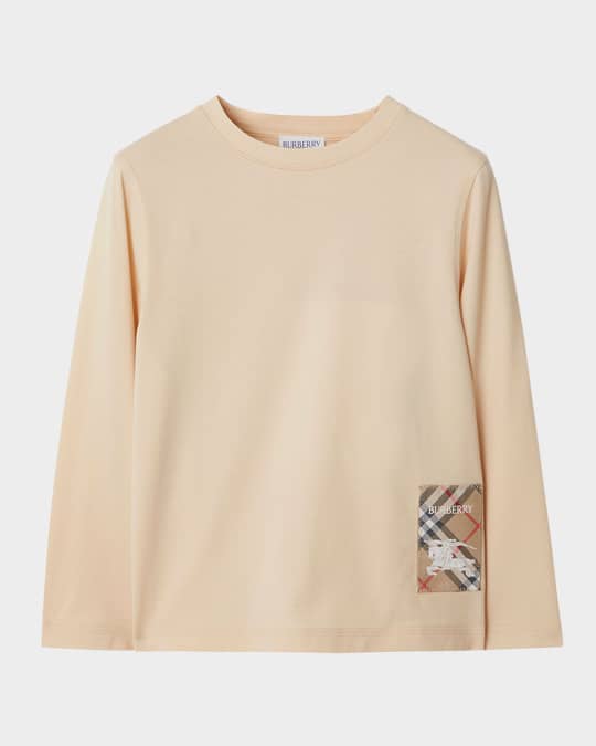 Burberry Boy's Kooper Check Label Top, Size 3-14 | Neiman Marcus