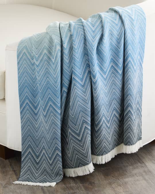 missoni throw blue