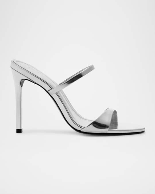 Schutz Jessica Leather Stiletto Mule Sandals | Neiman Marcus