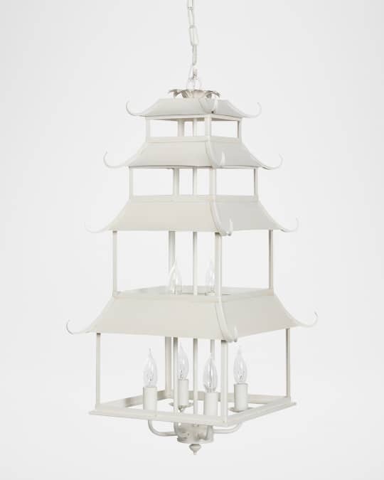 Park Hill Collection Peace Pagoda 15" 6-Light Chandelier | Neiman Marcus
