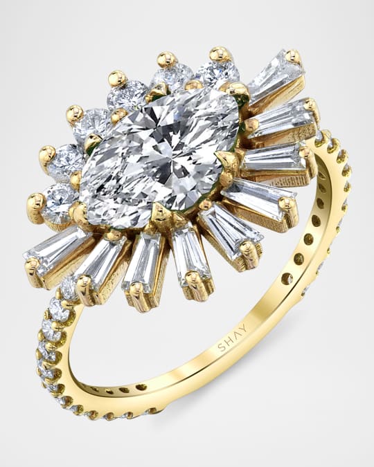 SHAY Full Mixed Diamond Evil Eye Pinky Ring | Neiman Marcus