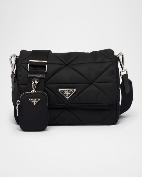 Prada Padded Patchwork Re-Nylon Shoulder Bag | Neiman Marcus