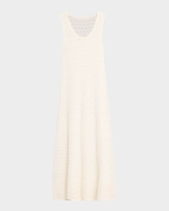 MARIA MCMANUS Lace Knit Midi Tank Dress | Neiman Marcus