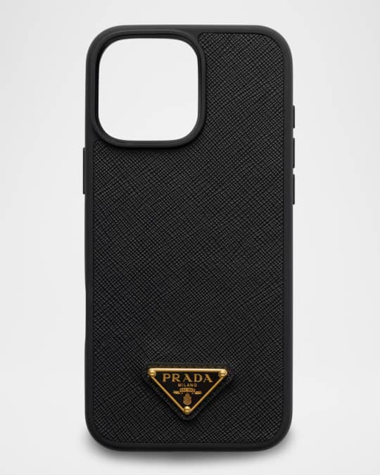 Prada iPhone 16 Pro Max Saffiano Leather Case | Neiman Marcus