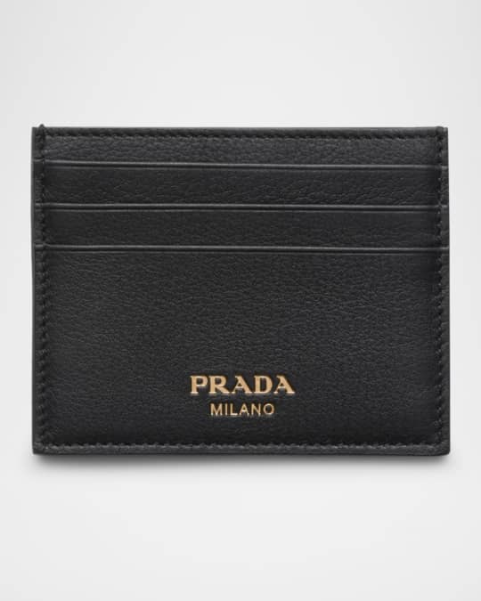 Prada Men's Leather Card Case | Neiman Marcus