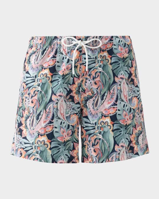 Eton Men's Floral Swim Trunks | Neiman Marcus