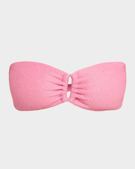 PQ Swim Glitter Detailed Bandeau Bikini Top | Neiman Marcus
