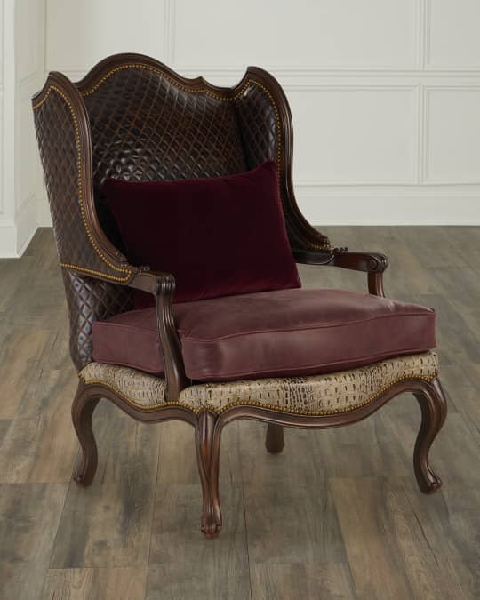 Massoud Jordan Wing Chair | Neiman Marcus