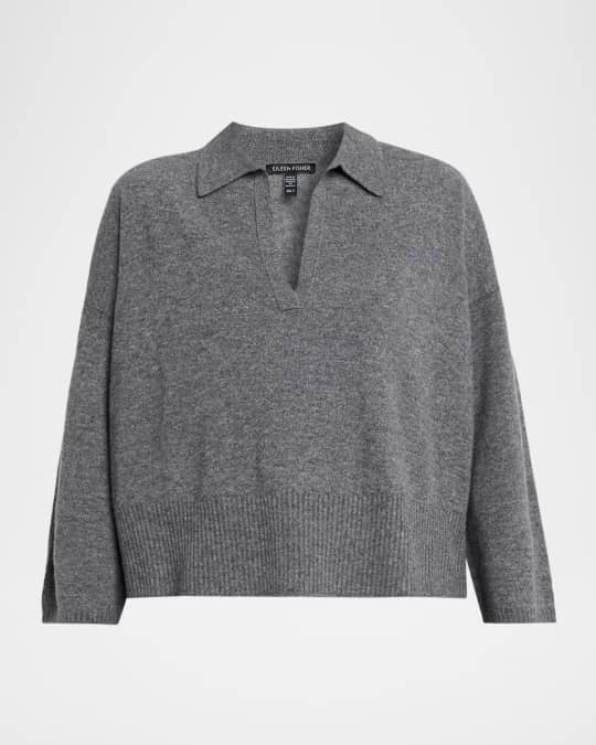 Eileen Fisher Boxy Italian Cashmere Sweater | Neiman Marcus