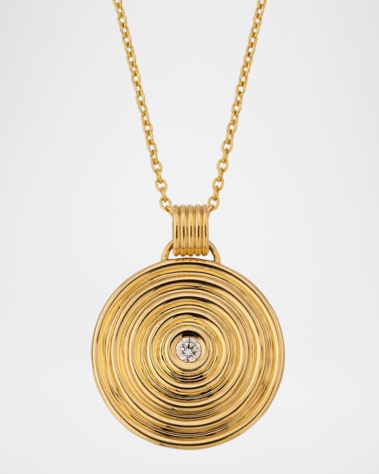 ALMASIKA 18K Universum 23mm Diamond Medallion Necklace | Neiman Marcus