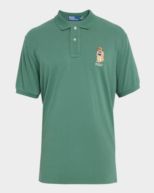 Polo Ralph Lauren Men's Original Fit Bear Mesh Polo Shirt | Neiman Marcus