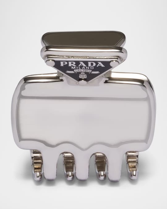 Prada Triangle Metal Claw Clip | Neiman Marcus