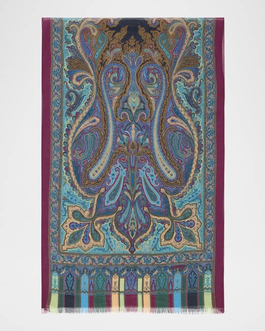 Etro Paisley Sheer Silk Scarf | Neiman Marcus