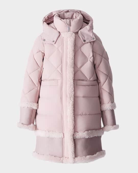 Mackage Kid's Jaela Quilted Long Parka Coat, Size 8-14 | Neiman Marcus