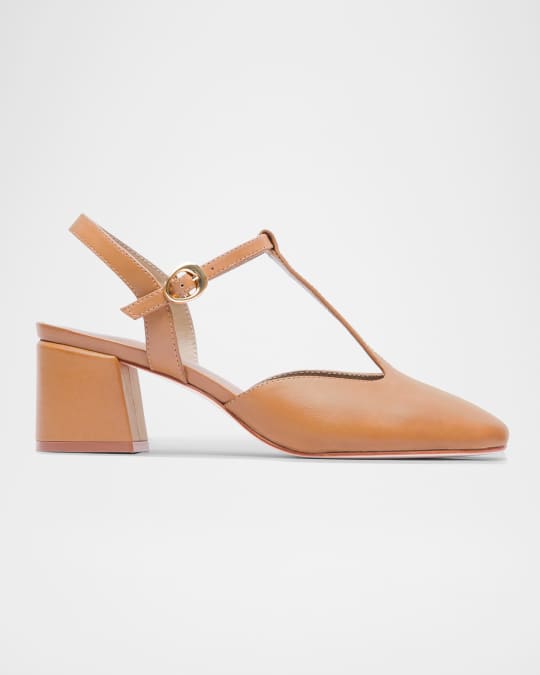 Bernardo Romi Leather T-Strap Pumps | Neiman Marcus