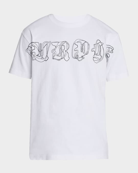 PURPLE Men's Stitched Logo Graphic T-Shirt | Neiman Marcus