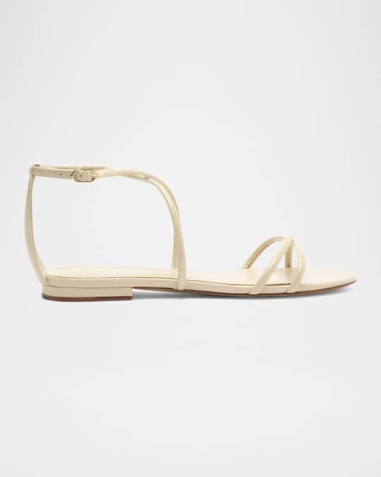 Alexandre Birman Lory Flat Patent Leather Sandals | Neiman Marcus