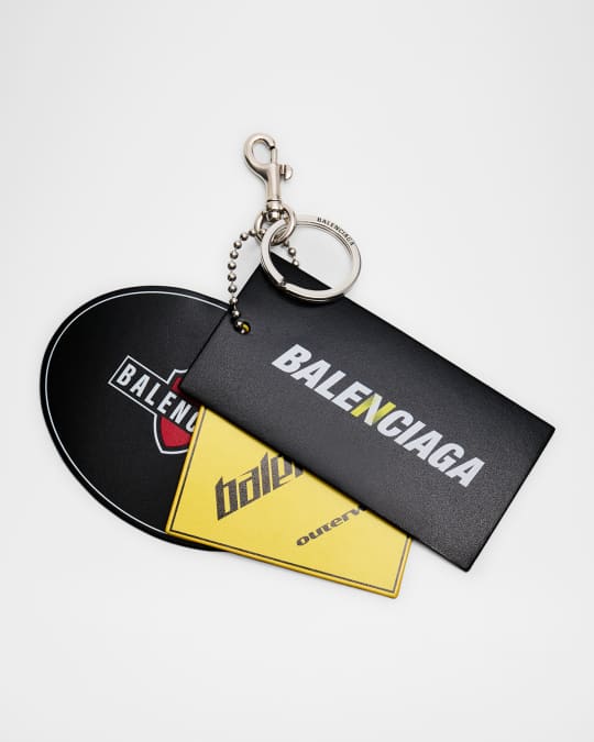 Balenciaga 3 Tags Charm Keychain | Neiman Marcus