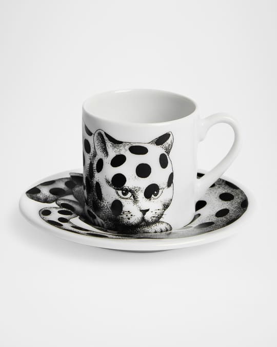 Fornasetti High Fidelity Polka Dot Coffee Mug | Neiman Marcus