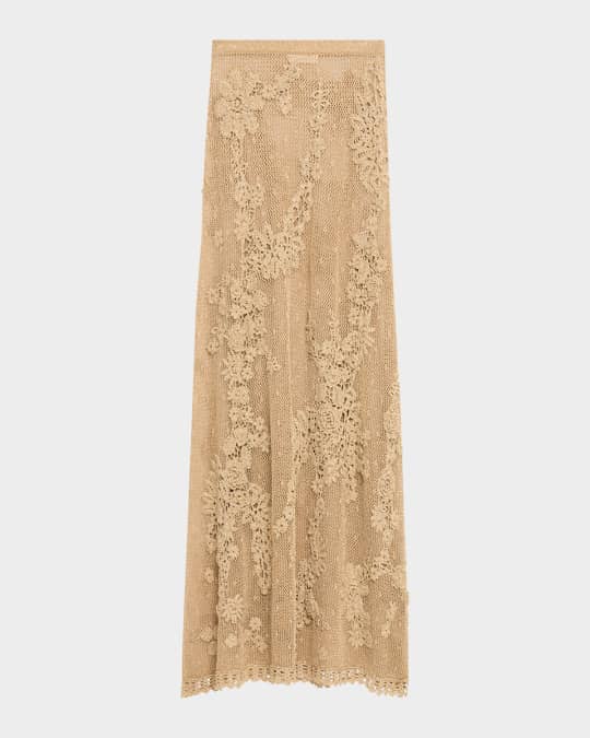 Ulla Johnson Aria Crochet Knit Skirt | Neiman Marcus